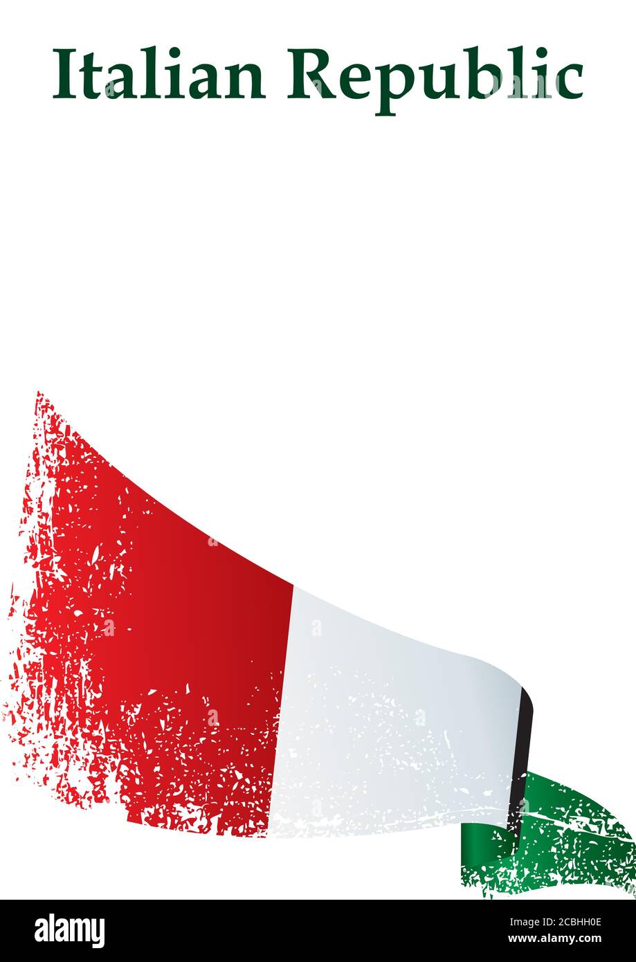 Flag of Italy, Italian Republic. Template for award design, an official ...