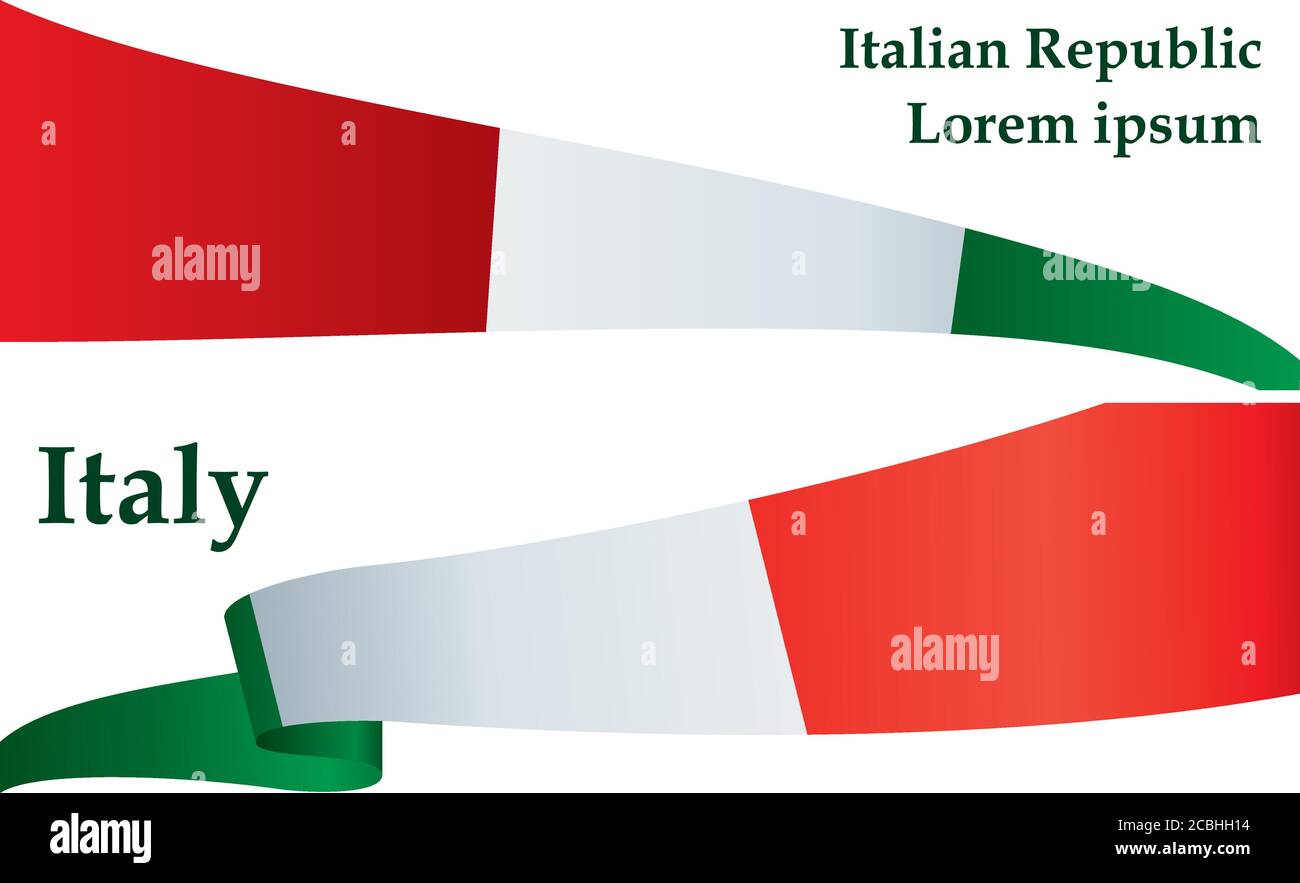 Flag of Italy, Italian Republic. Template for award design, an official ...