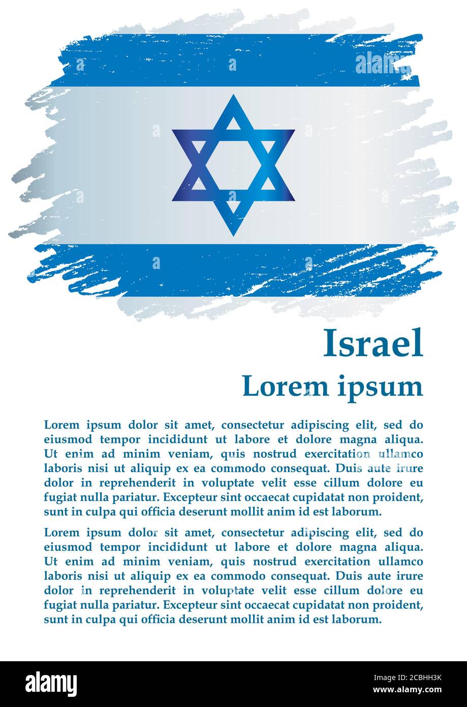 Flag of Israel, State of Israel, template for award design, an official ...