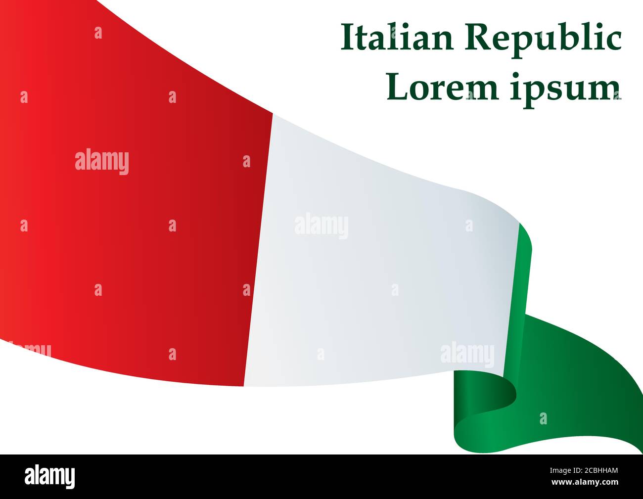 Flag of Italy, Italian Republic. Template for award design, an official ...