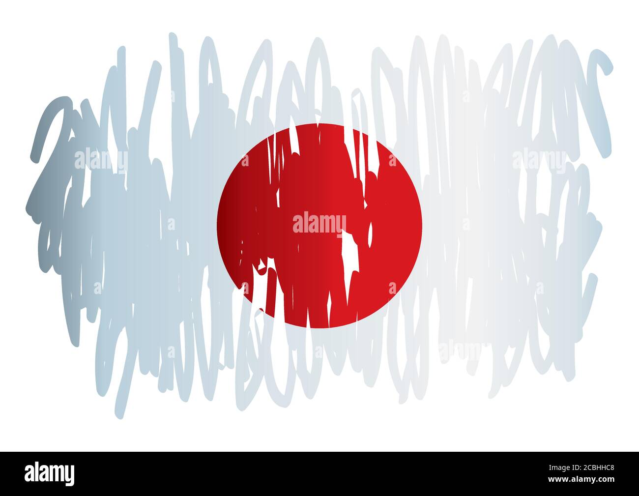 Flag of Japan, Land of the Rising Sun. Template for award design, an ...