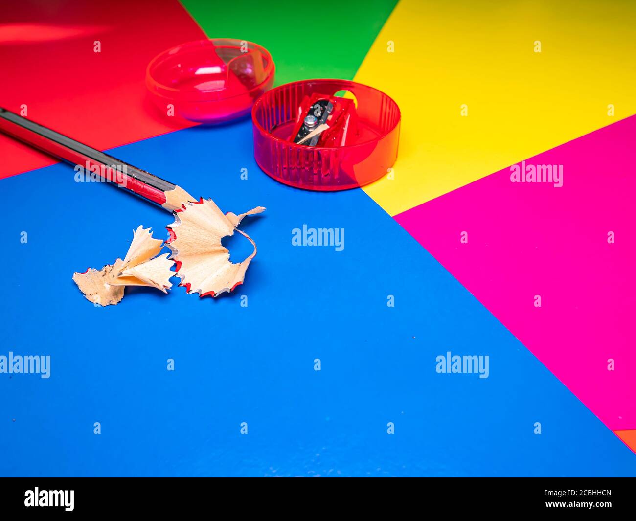 Sharpening a pencil for drawing with a sharpener Stock Photo - Alamy