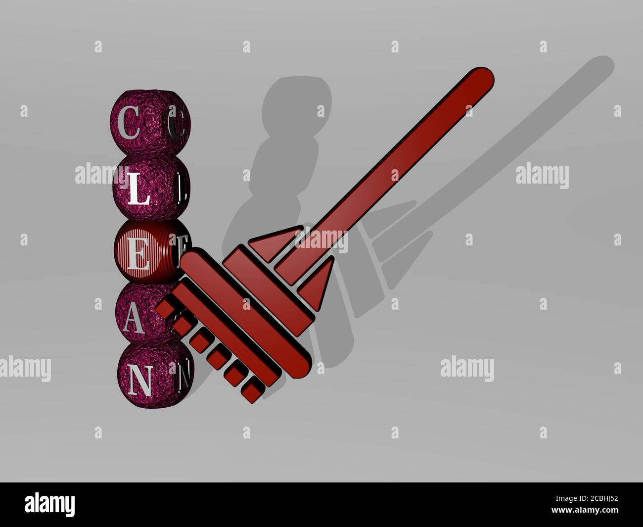 CLEAN 3D icon and dice letter text - 3D illustration for background and ...