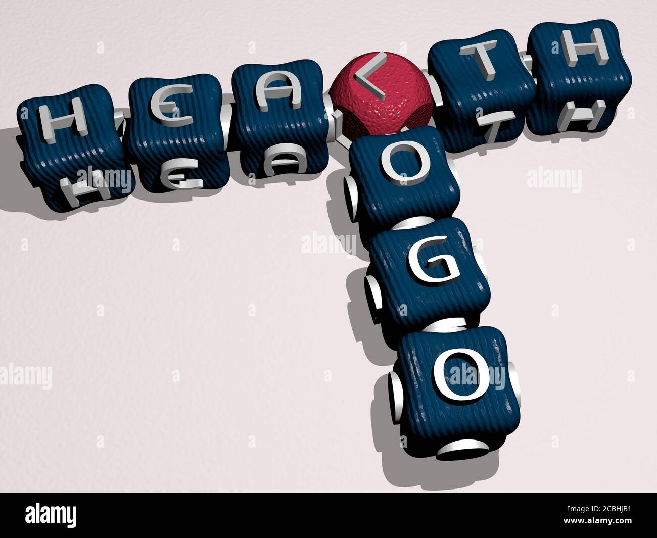 HEALTH LOGO crossword of colorful cubic letters - 3D illustration for ...