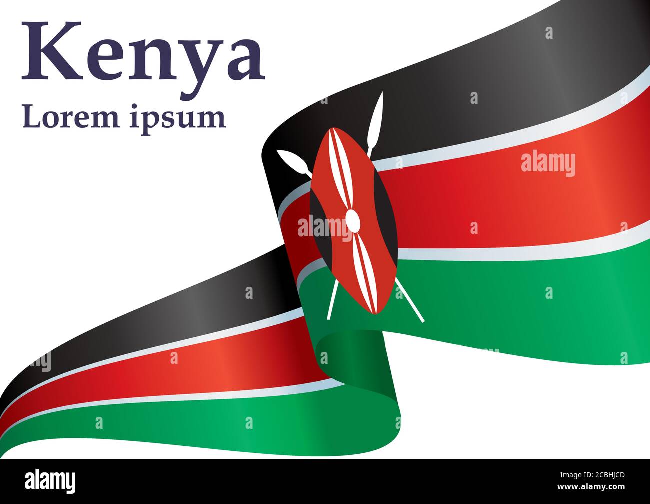 Flag of Kenya, Republic of Kenya. Template for award design, an ...
