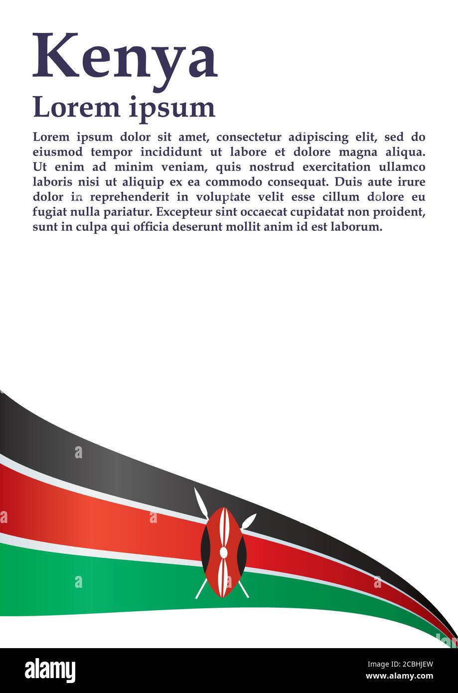 Flag of Kenya, Republic of Kenya. Template for award design, an ...