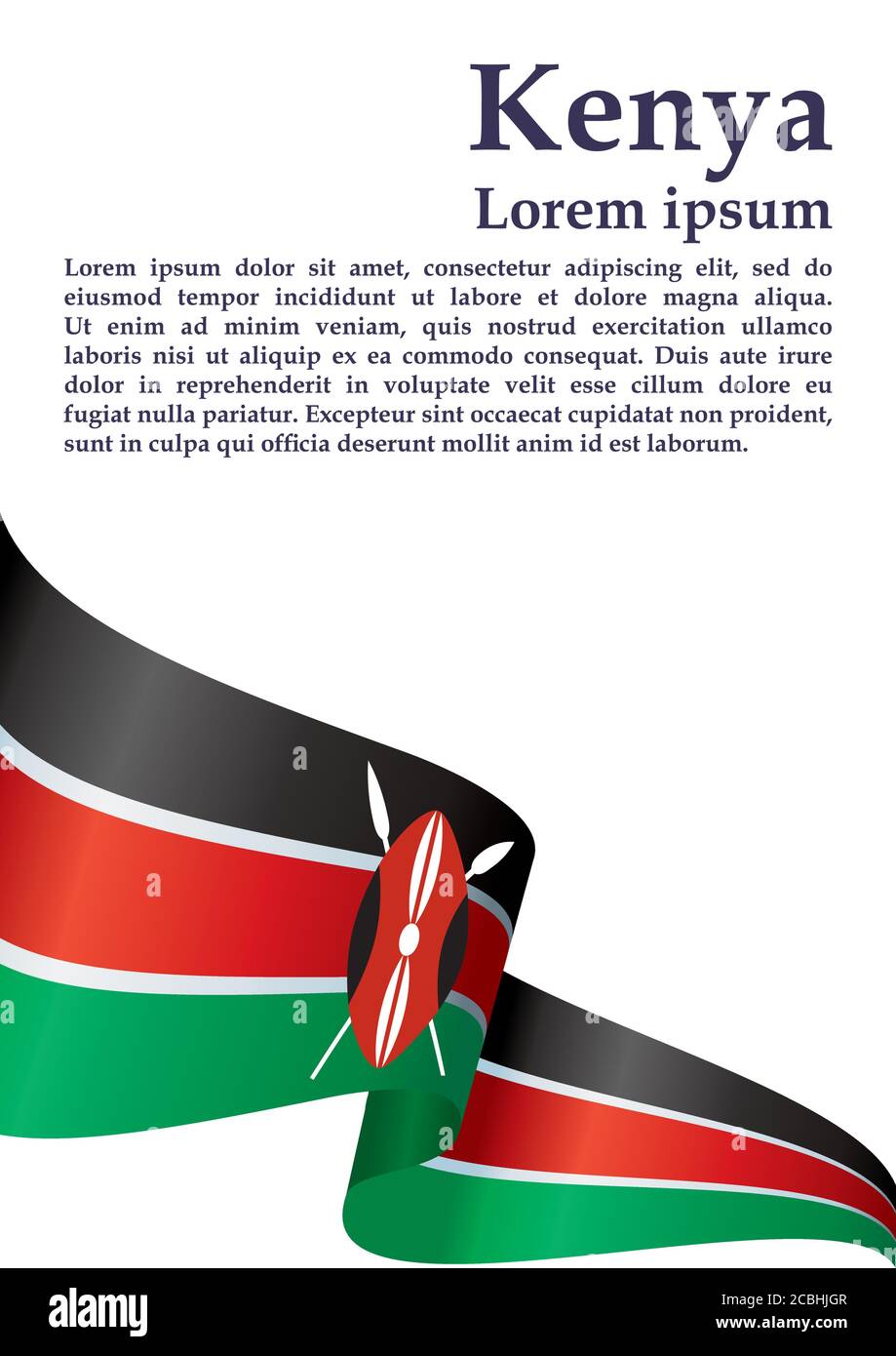 Flag of Kenya, Republic of Kenya. Template for award design, an ...