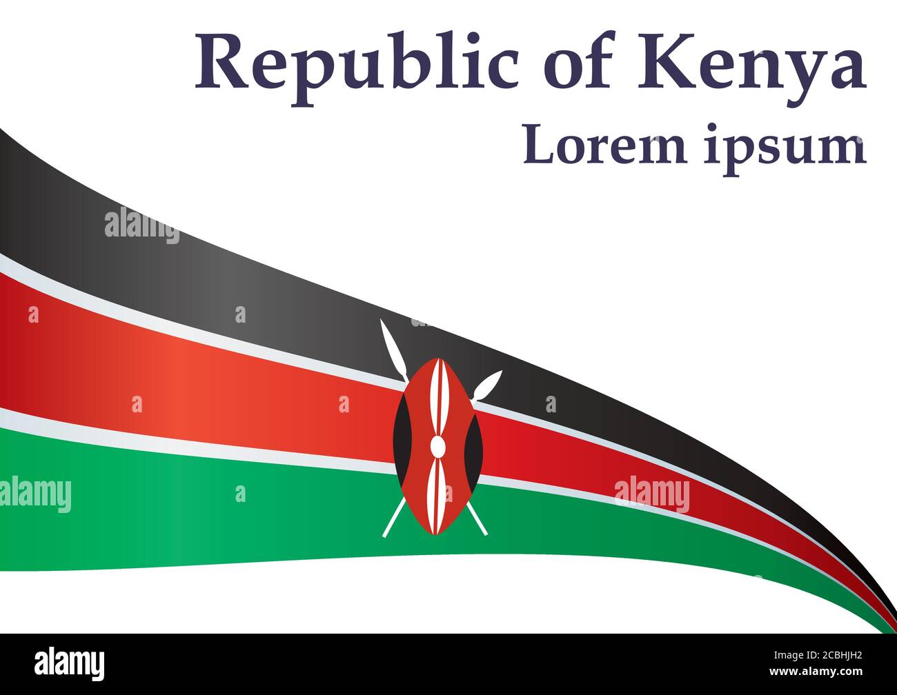 Flag of Kenya, Republic of Kenya. Template for award design, an ...