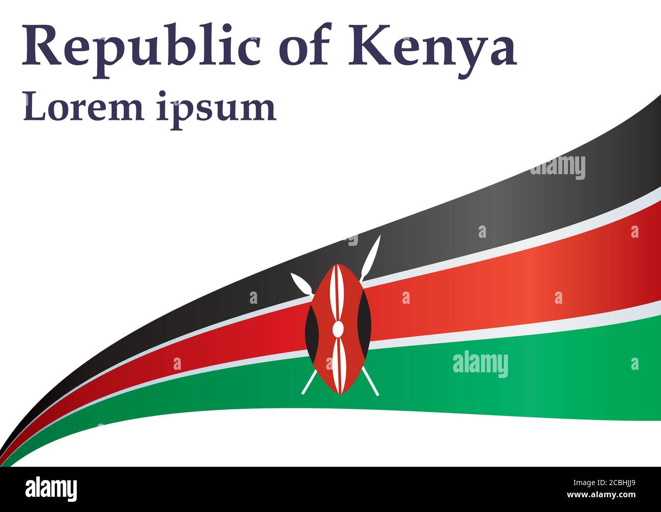 Flag of Kenya, Republic of Kenya. Template for award design, an ...