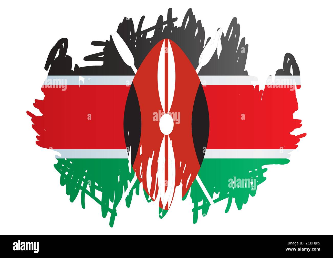 Flag of Kenya, Republic of Kenya. Template for award design, an ...