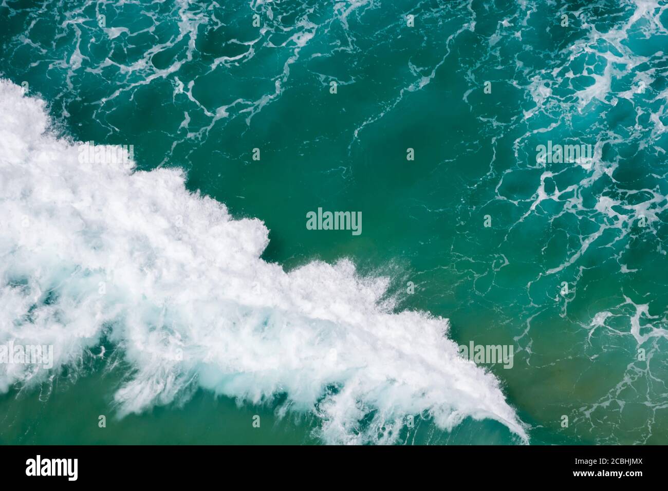 Aerial view of foamy waves Stock Photo - Alamy