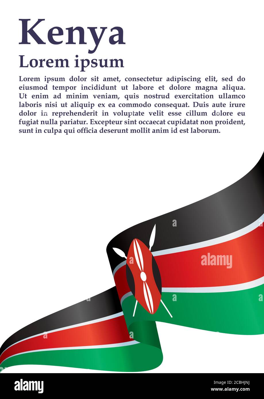 Flag of Kenya, Republic of Kenya. Template for award design, an ...