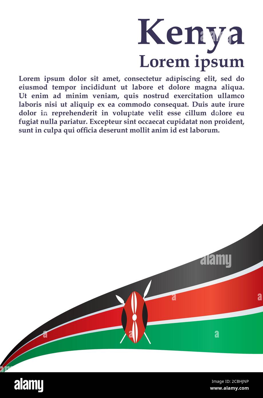 Flag of Kenya, Republic of Kenya. Template for award design, an ...