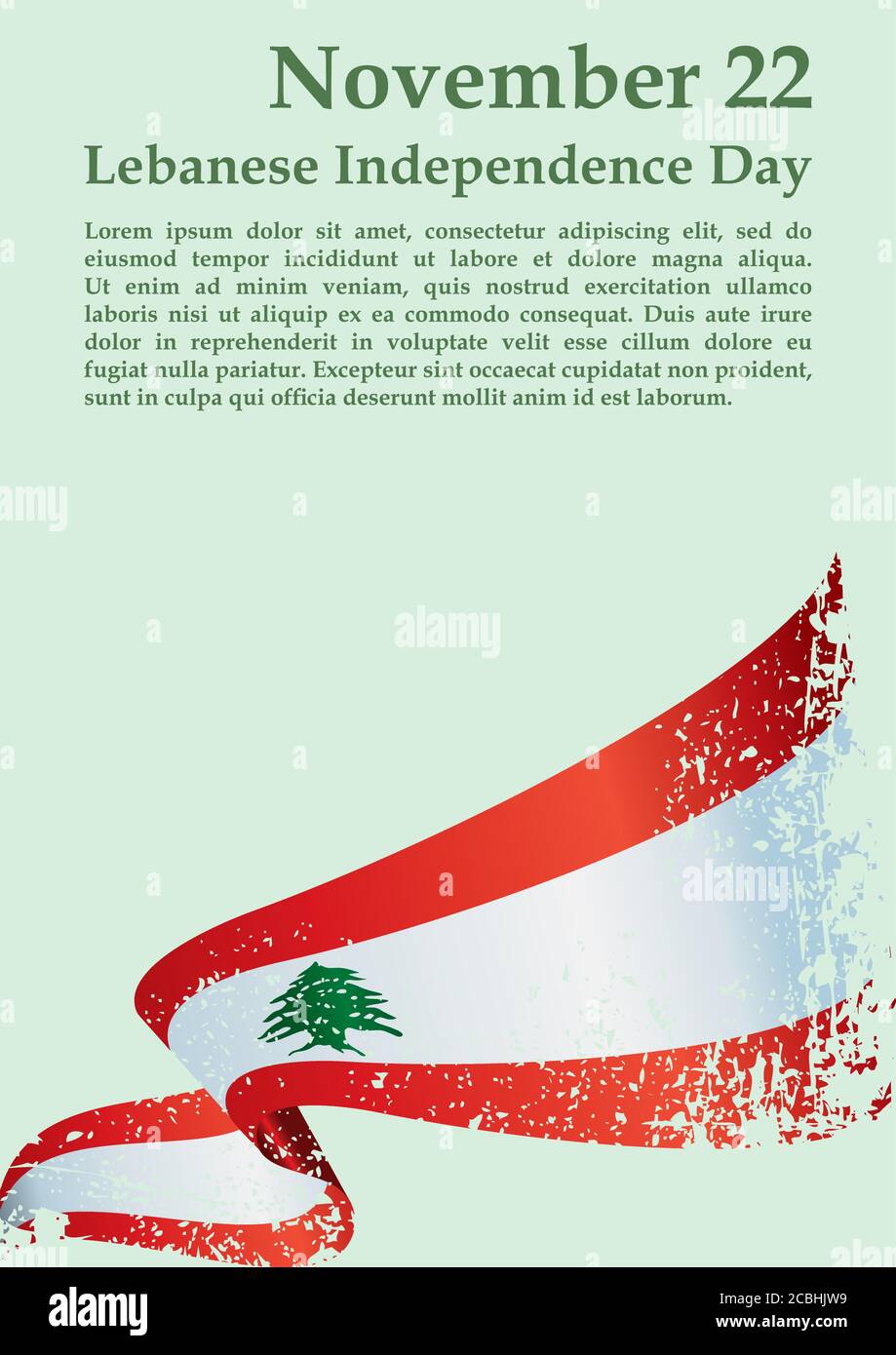 Flag of Lebanon, Lebanese Republic, November 22 - Lebanese Independence ...