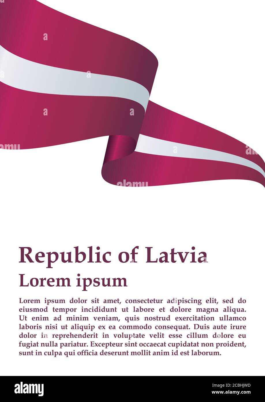 Flag of Latvia, Republic of Latvia. Template for award design, an ...
