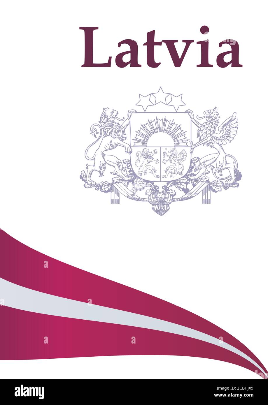 Flag of Latvia, Republic of Latvia. Template for award design, an ...