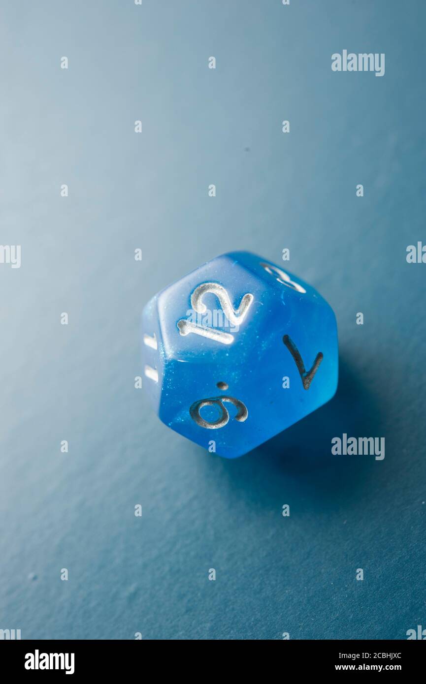 dodecahedron platonic solid blue die Stock Photo - Alamy