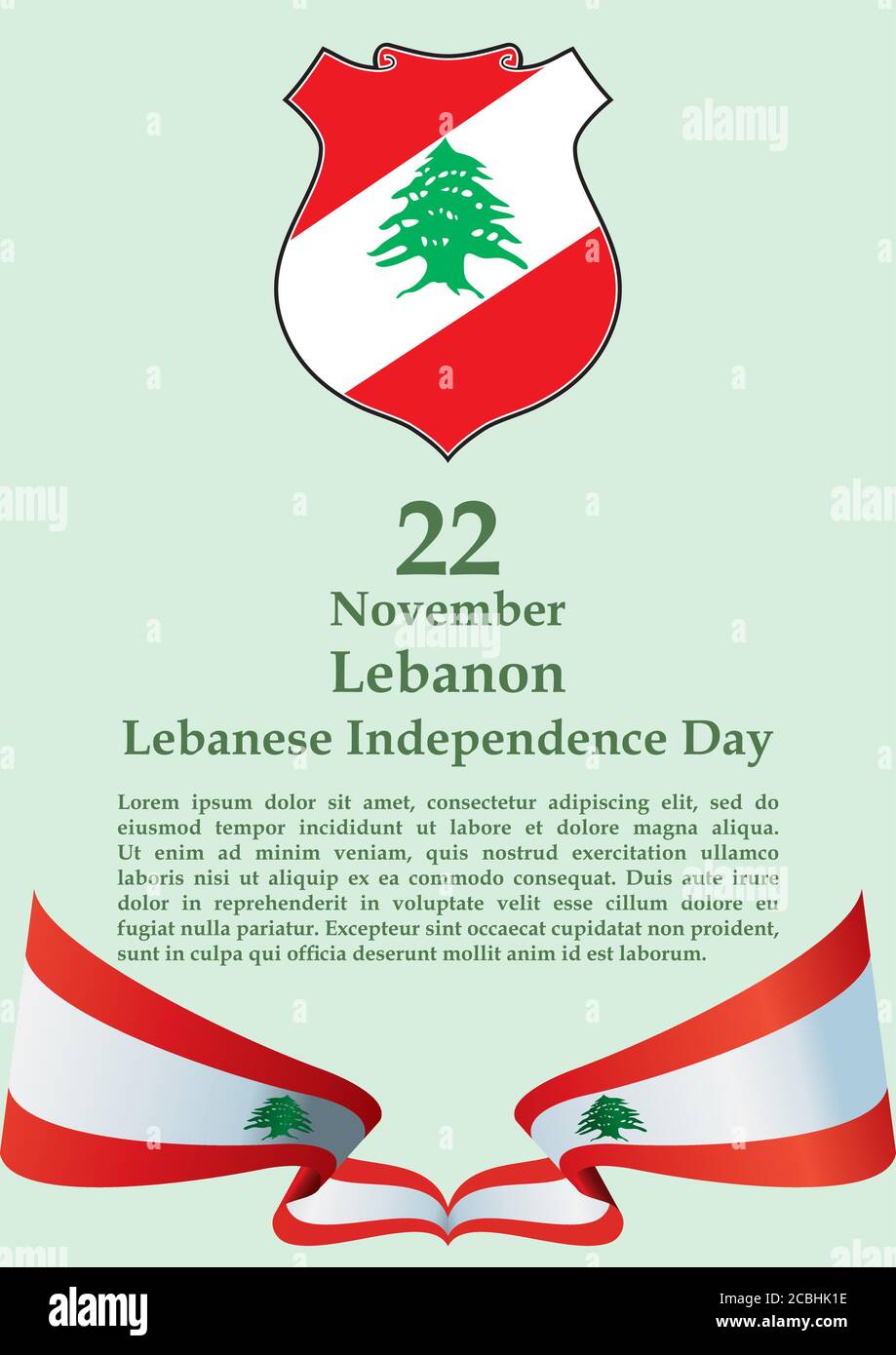 Flag of Lebanon, Lebanese Republic, November 22 - Lebanese Independence ...