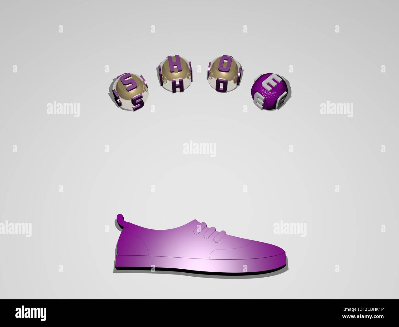shoe circular text of separate letters around the 3D icon - 3D ...