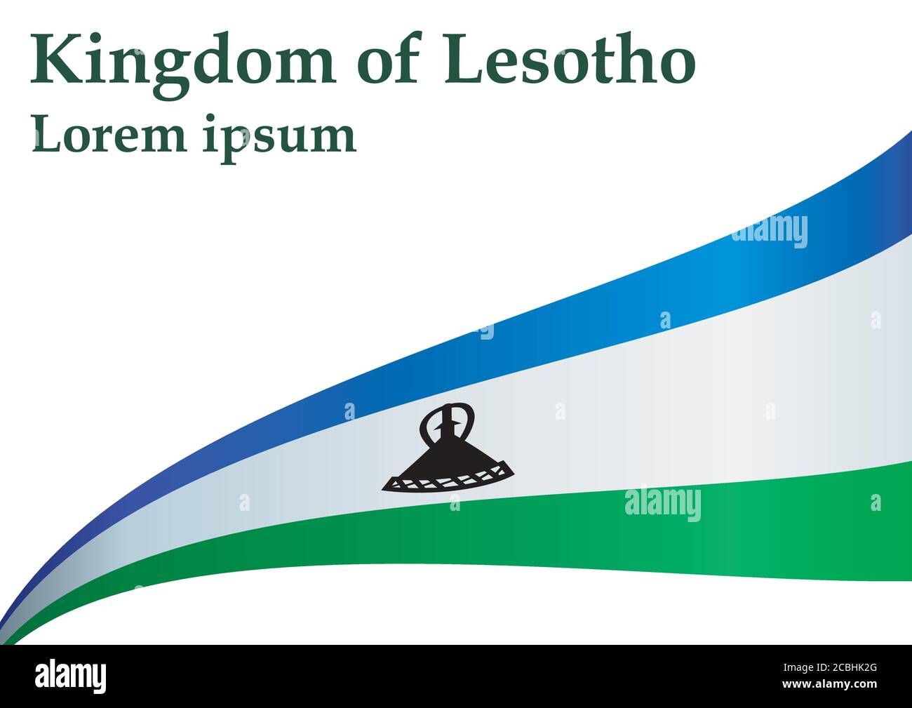 Flag of Lesotho, Kingdom of Lesotho. Template for award design, an official document with the ...