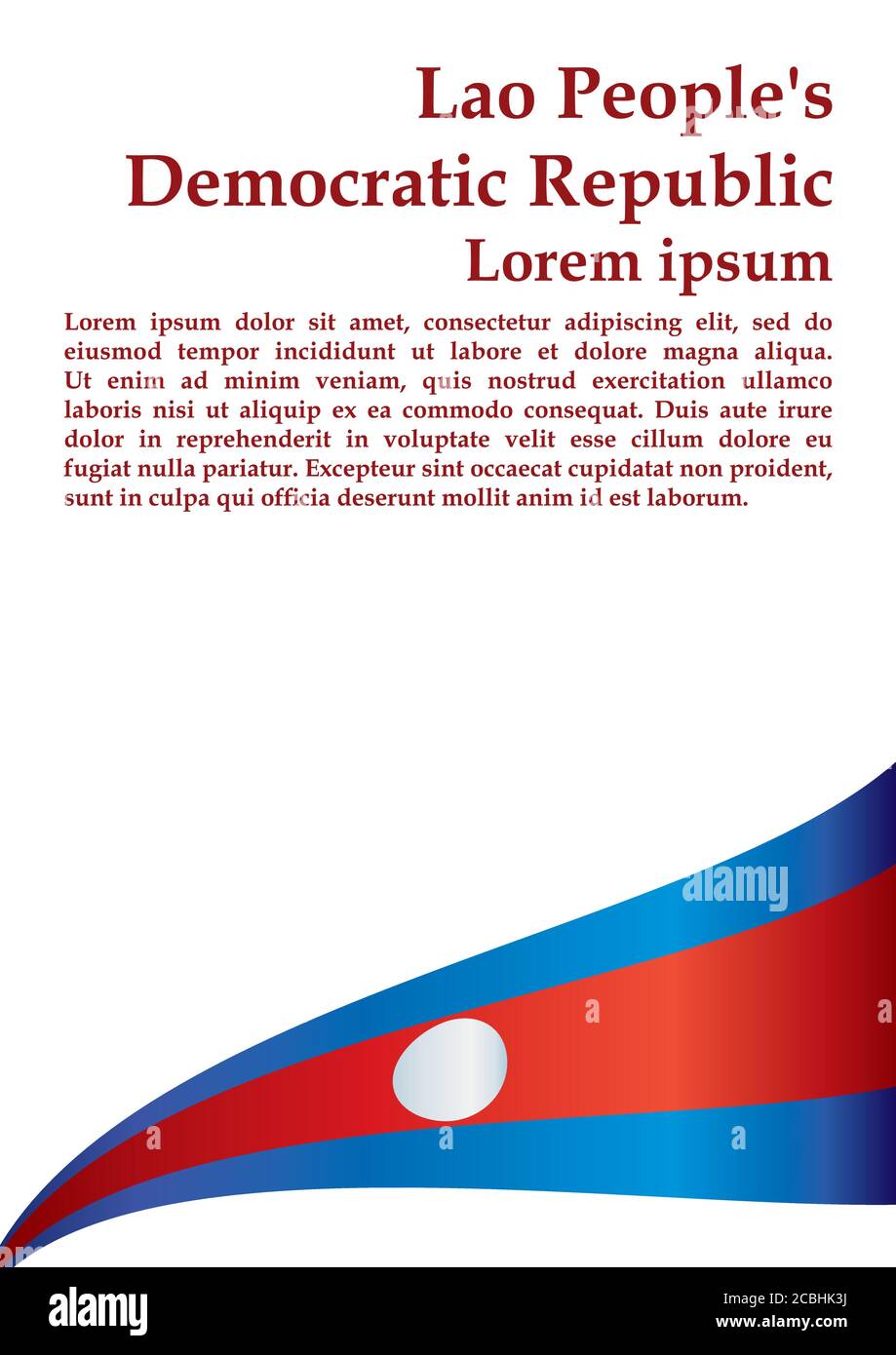 Laos lao peoples democratic Stock Vector Images - Alamy