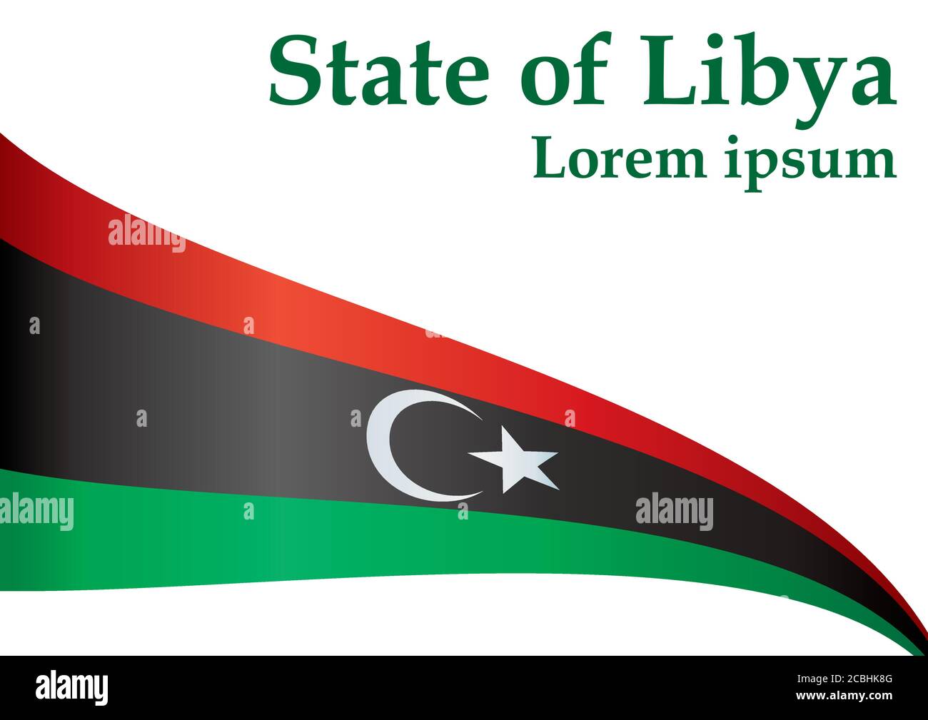 Flag of Libya, State of Libya. Template for award design, an official ...
