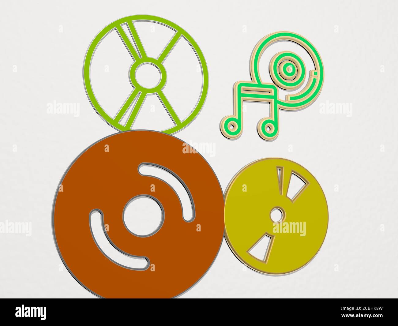 DISC 4 icons set - 3D illustration for background and design Stock ...