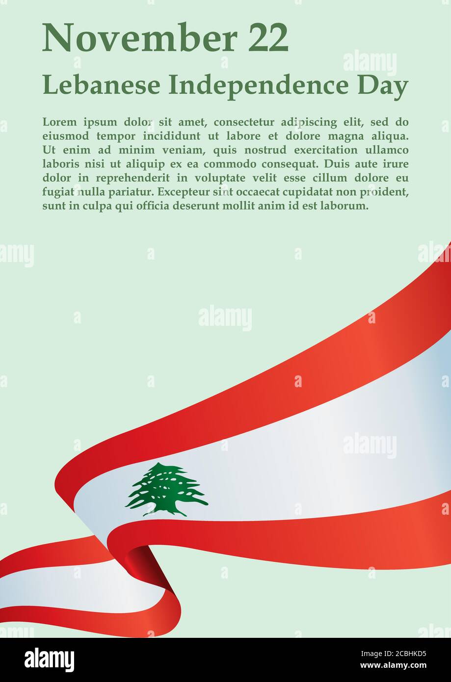 Flag of Lebanon, Lebanese Republic, November 22 - Lebanese Independence ...