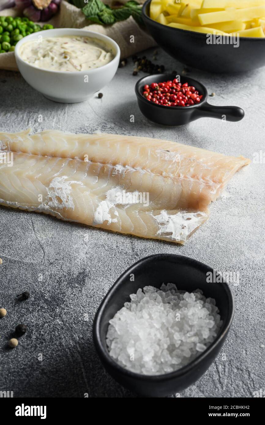 battered fish and chips ingredients beer batter, potatoe, tartar sauce ...