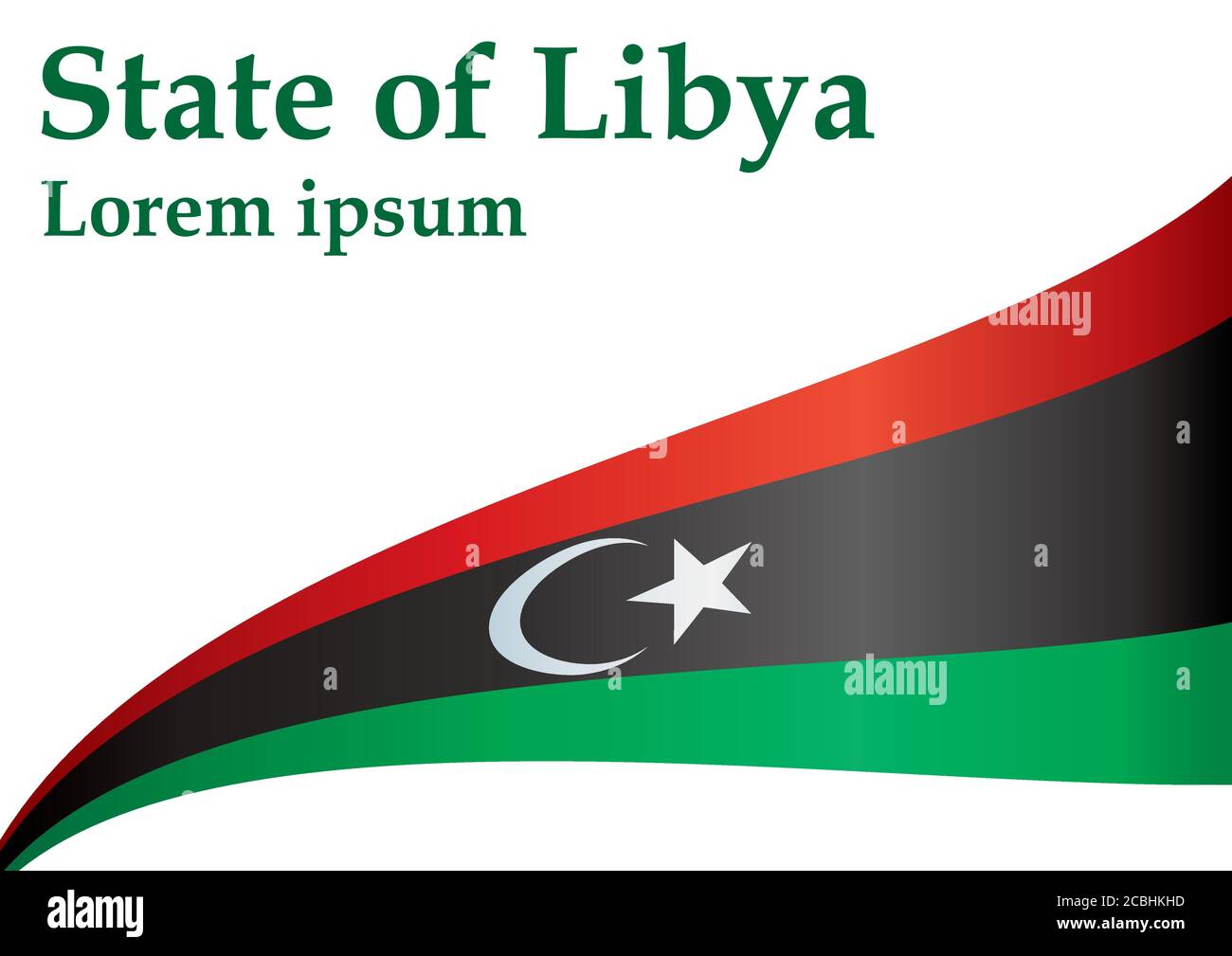 Flag of Libya, State of Libya. Template for award design, an official ...