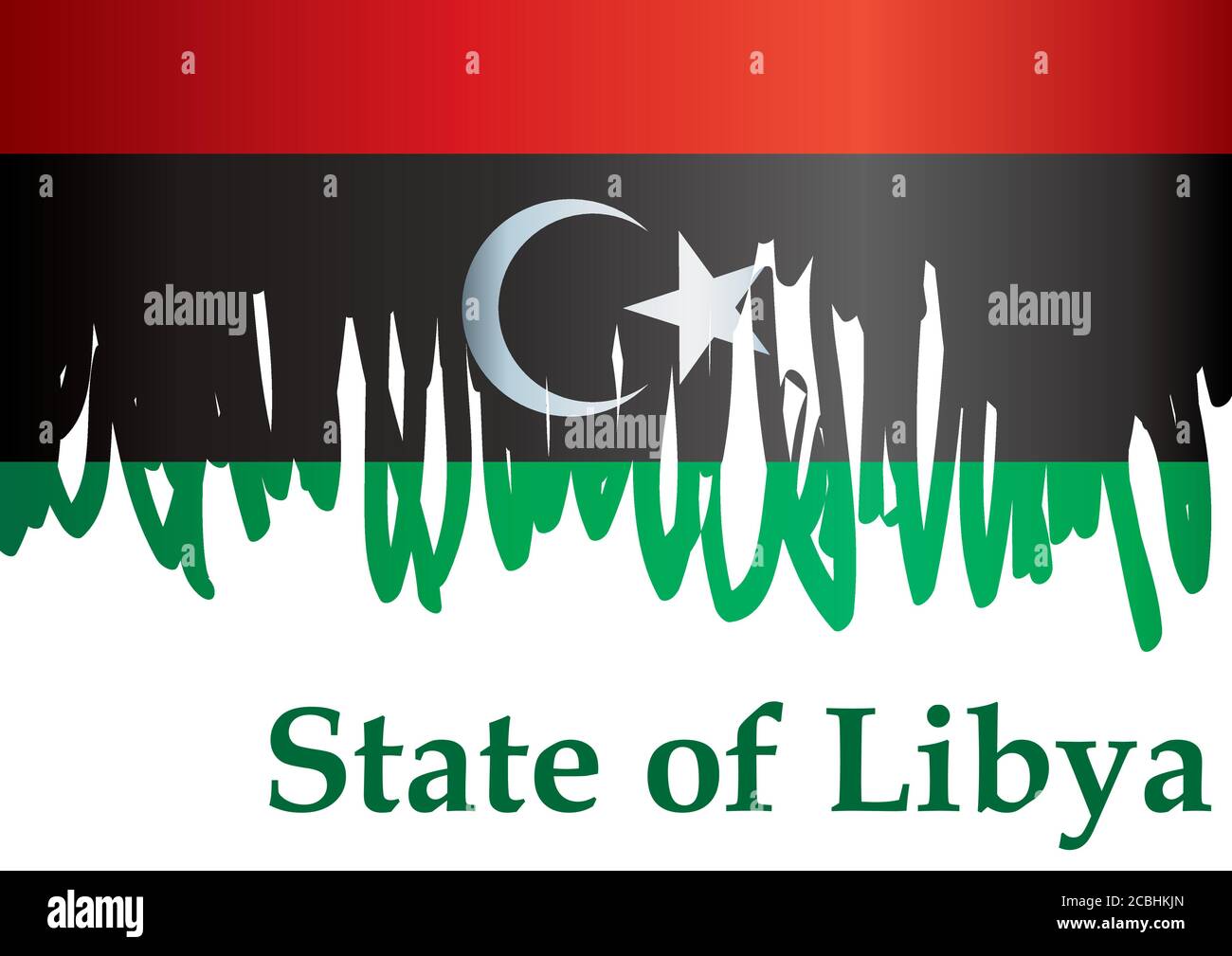 Flag of Libya, State of Libya. Template for award design, an official ...