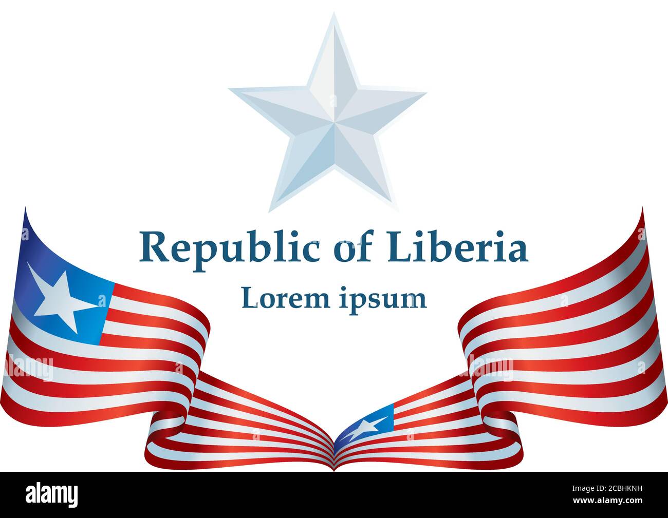 Flag of Liberia, Republic of Liberia is a country on the West African ...