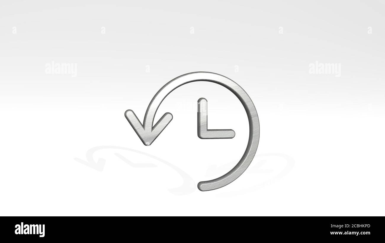 synchronize arrow clock 3D icon standing on the floor - 3D illustration ...