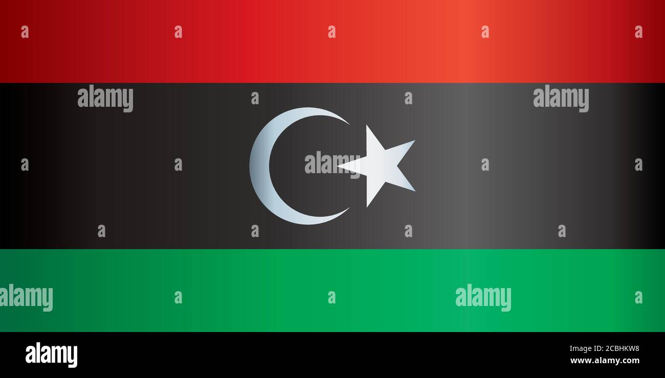 Flag of Libya, State of Libya. Template for award design, an official ...