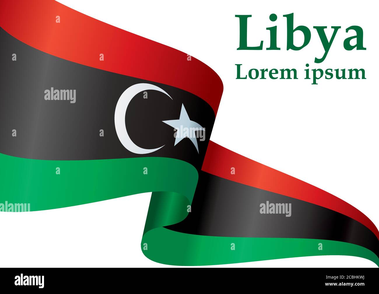 Flag of Libya, State of Libya. Template for award design, an official ...