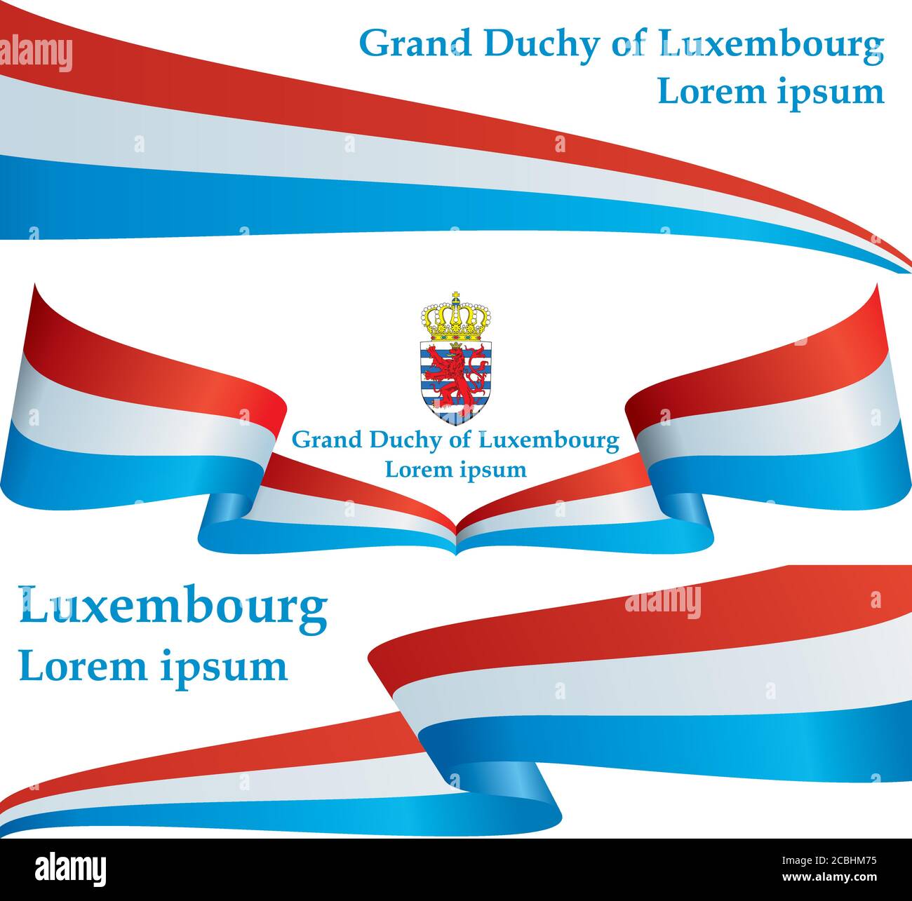 Flag of Luxembourg, Grand Duchy of Luxembourg. Template for award ...