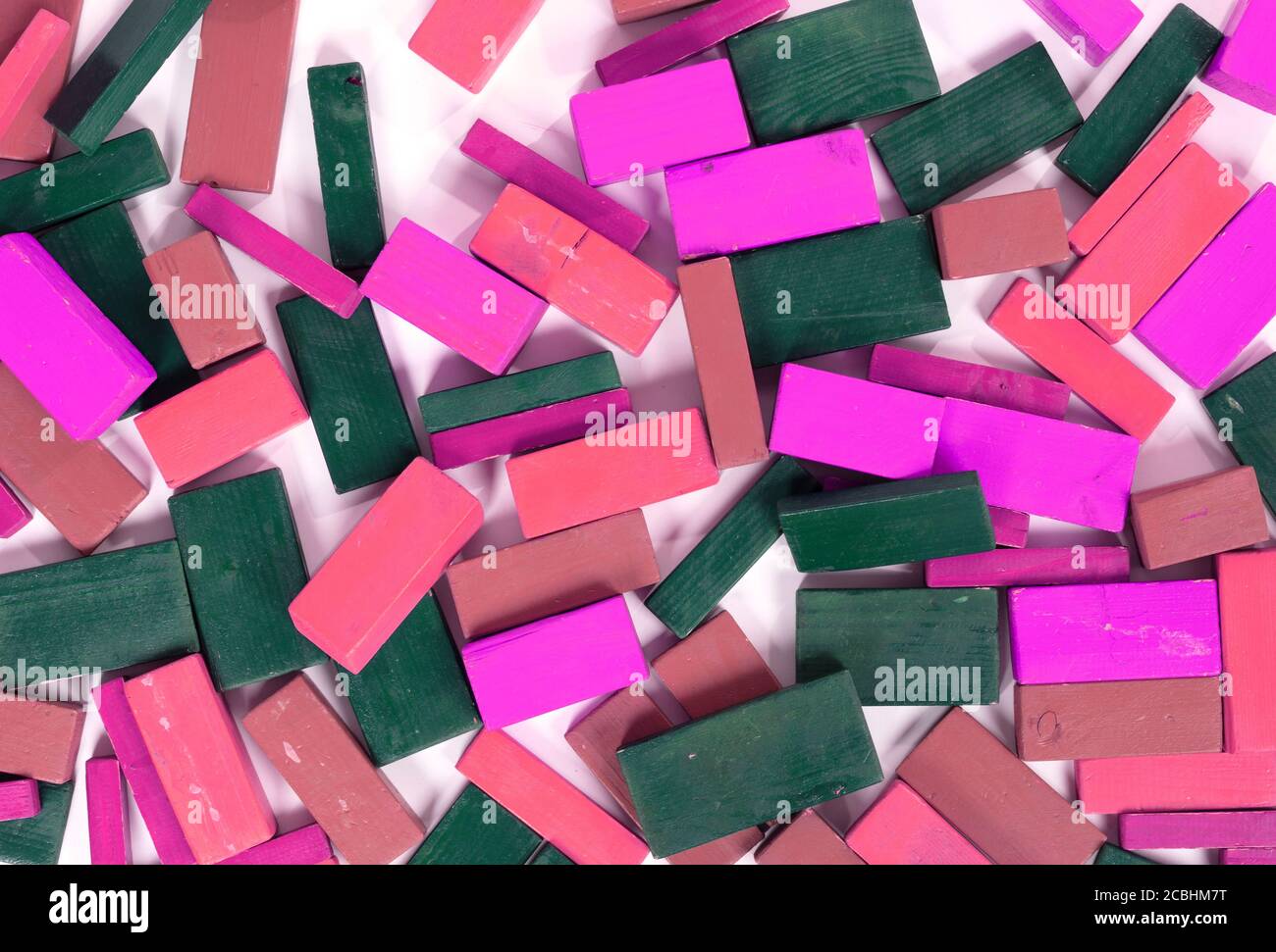 Vintage wooden blocks isolated on a white background Stock Photo - Alamy