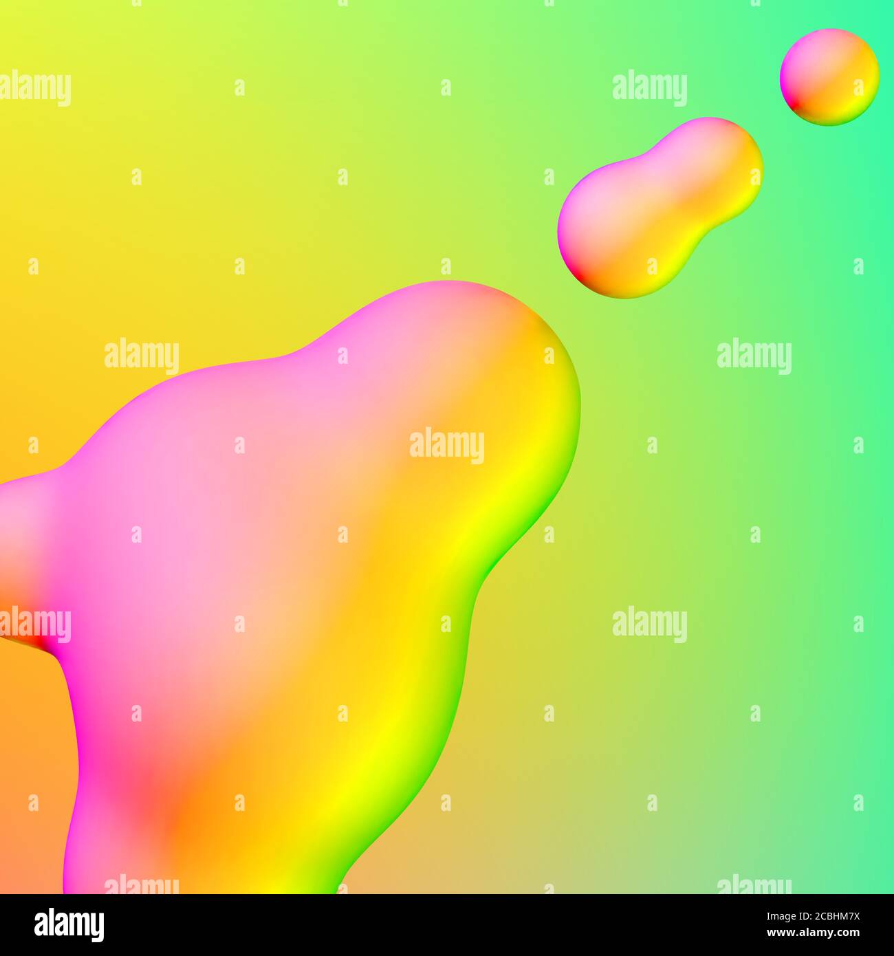 Fluid design liquid blobs with vibrant intense colors abstract ...