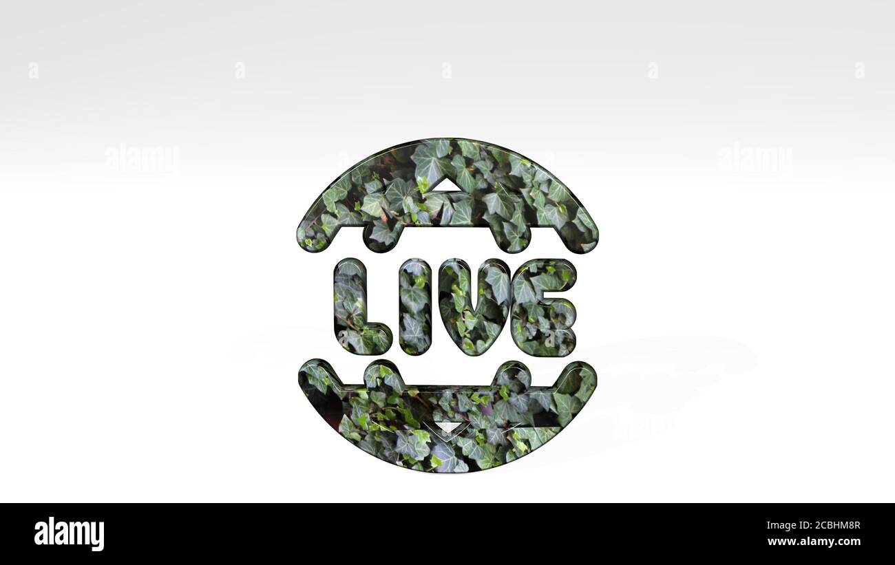 NETWORK LIVE 3D icon standing on the floor - 3D illustration for ...