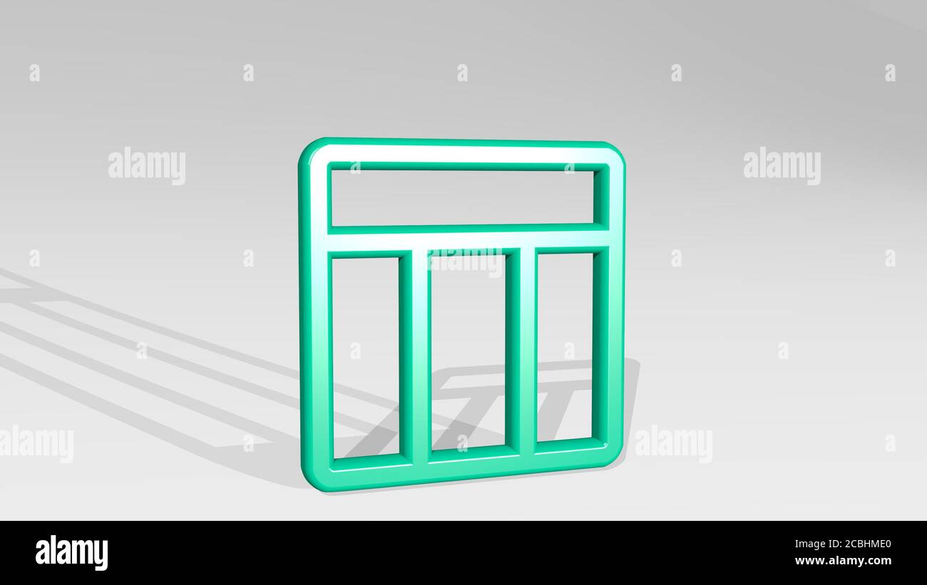 LAYOUT 3D icon casting shadow - 3D illustration for background and ...