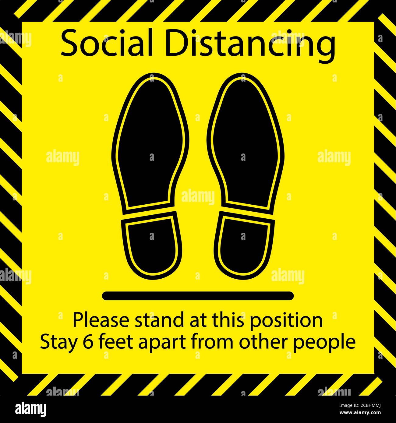 Foot Symbol Marking the standing position, the floor as markers for ...