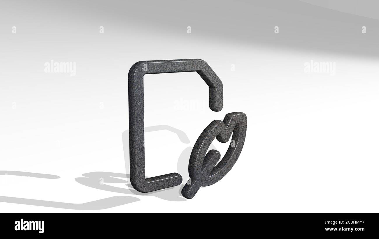 COMMON FILE QUILL 3D icon standing on the floor - 3D illustration for ...