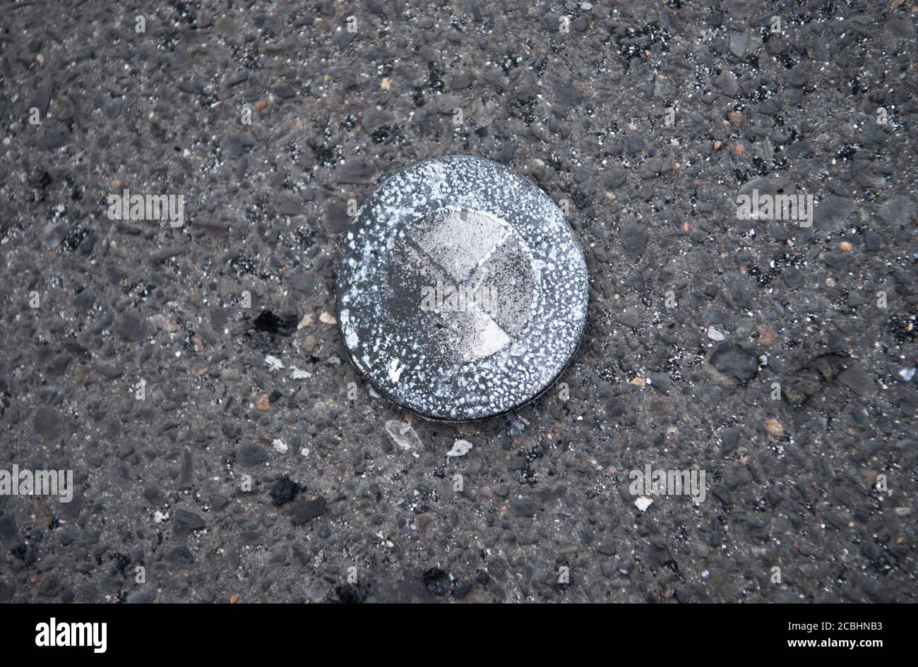 Berlin, Germany. 14th Aug, 2020. A burnt BMW emblem of a vehicle that ...