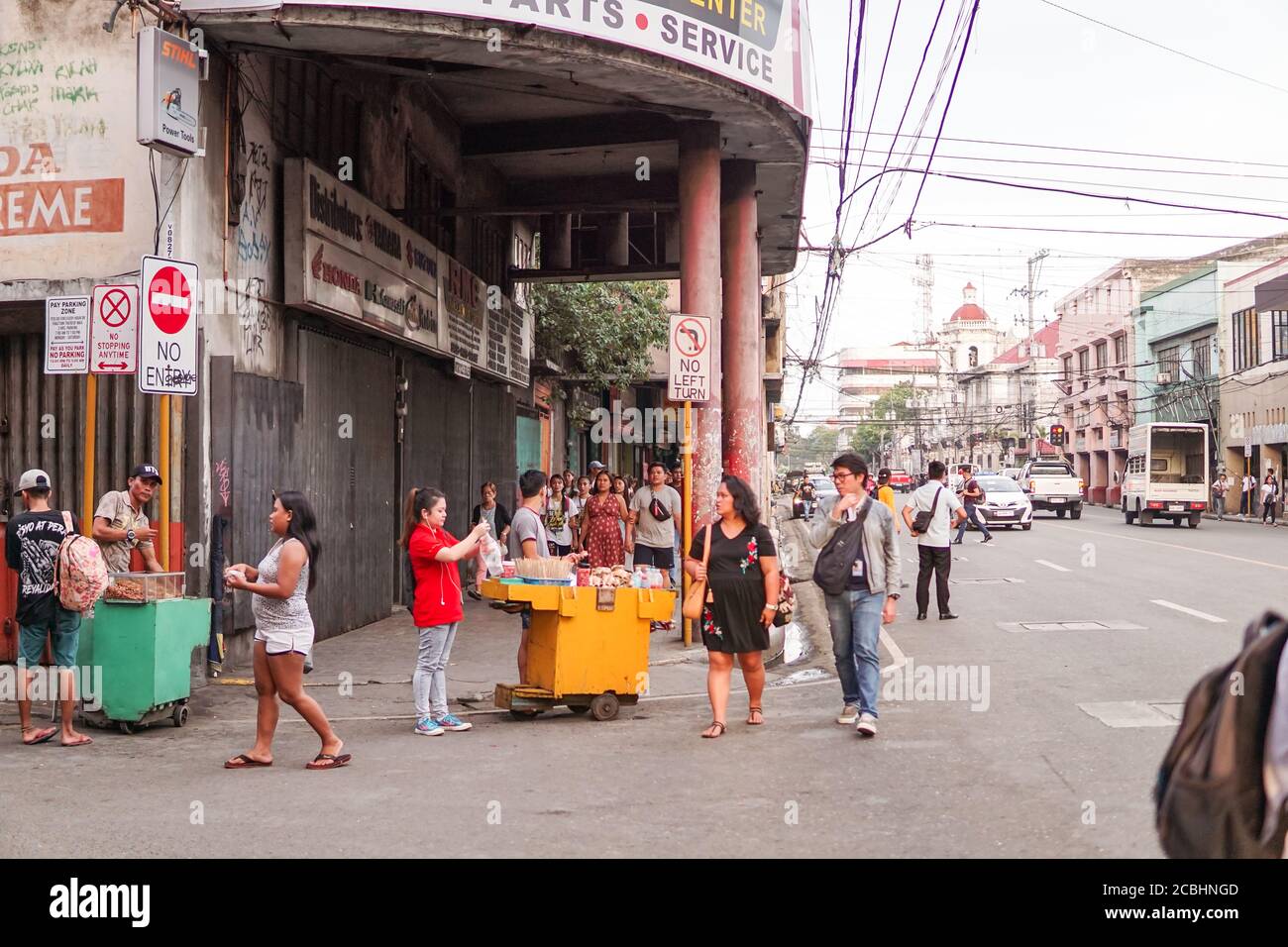 Cebu / Philippines - July 10, 2019: Filipino people walking and ...