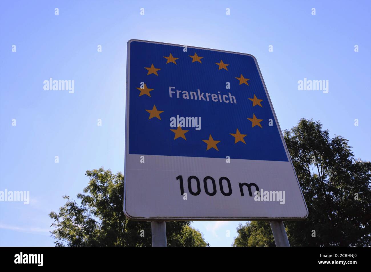 Customs sign at the external border of France Stock Photo - Alamy