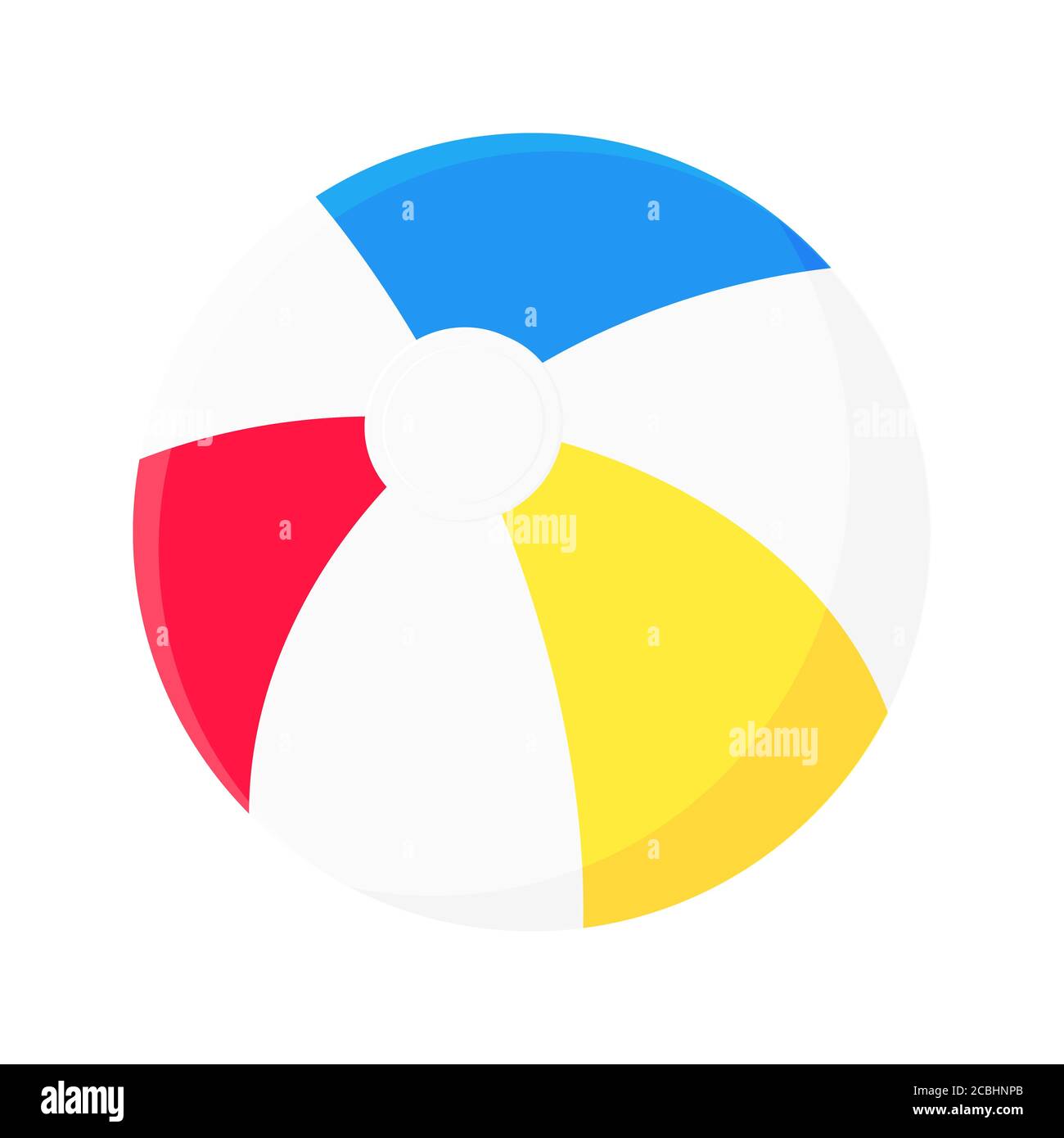 Inflatable beach ball flat style design vector illustration icon sign ...