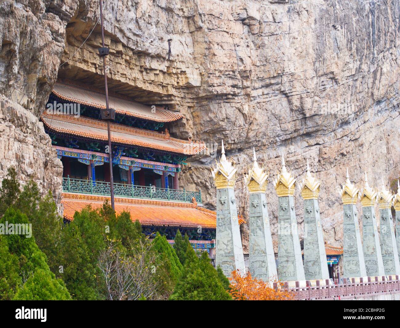 Mianshan Mountain the World Heritage, Many of Ancient Hanging Taoist ...