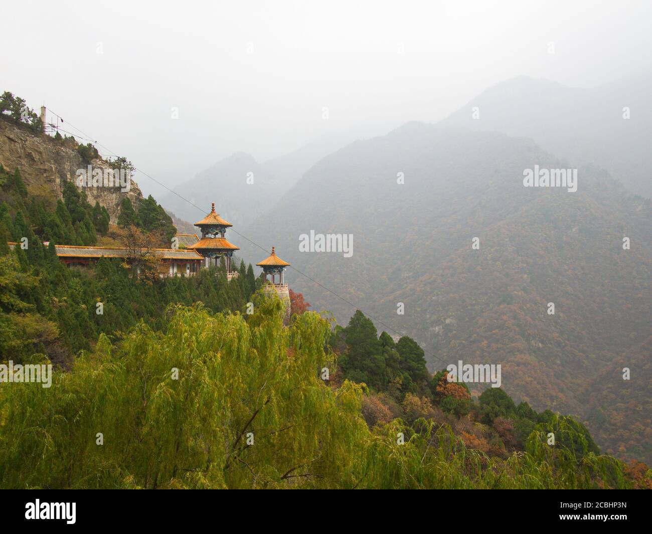 Mianshan Mountain the World Heritage, Many of Ancient Hanging Taoist ...