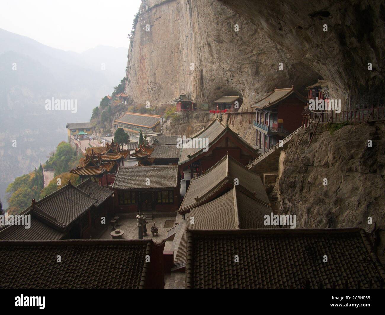 Mianshan Mountain the World Heritage, Many of Ancient Hanging Taoist ...