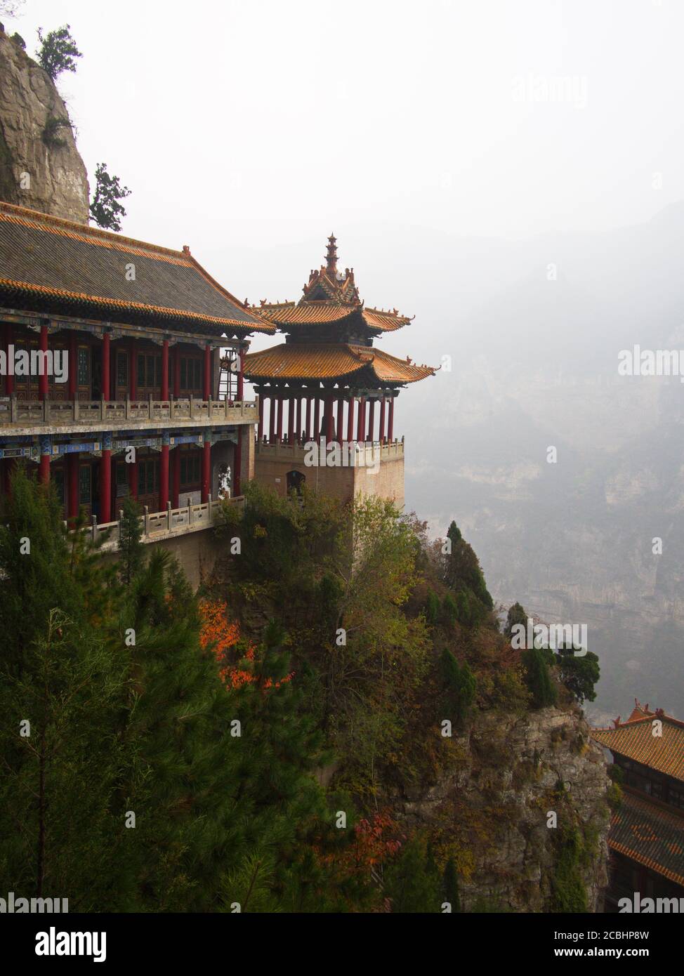Mianshan Mountain the World Heritage, Many of Ancient Hanging Taoist ...